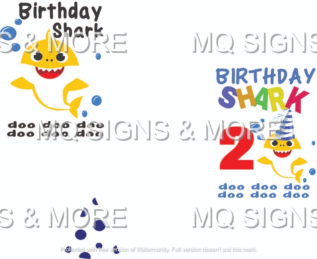 Birthday Shark Doo Doo Digital Download Svg, Ai, Jpg - Etsy