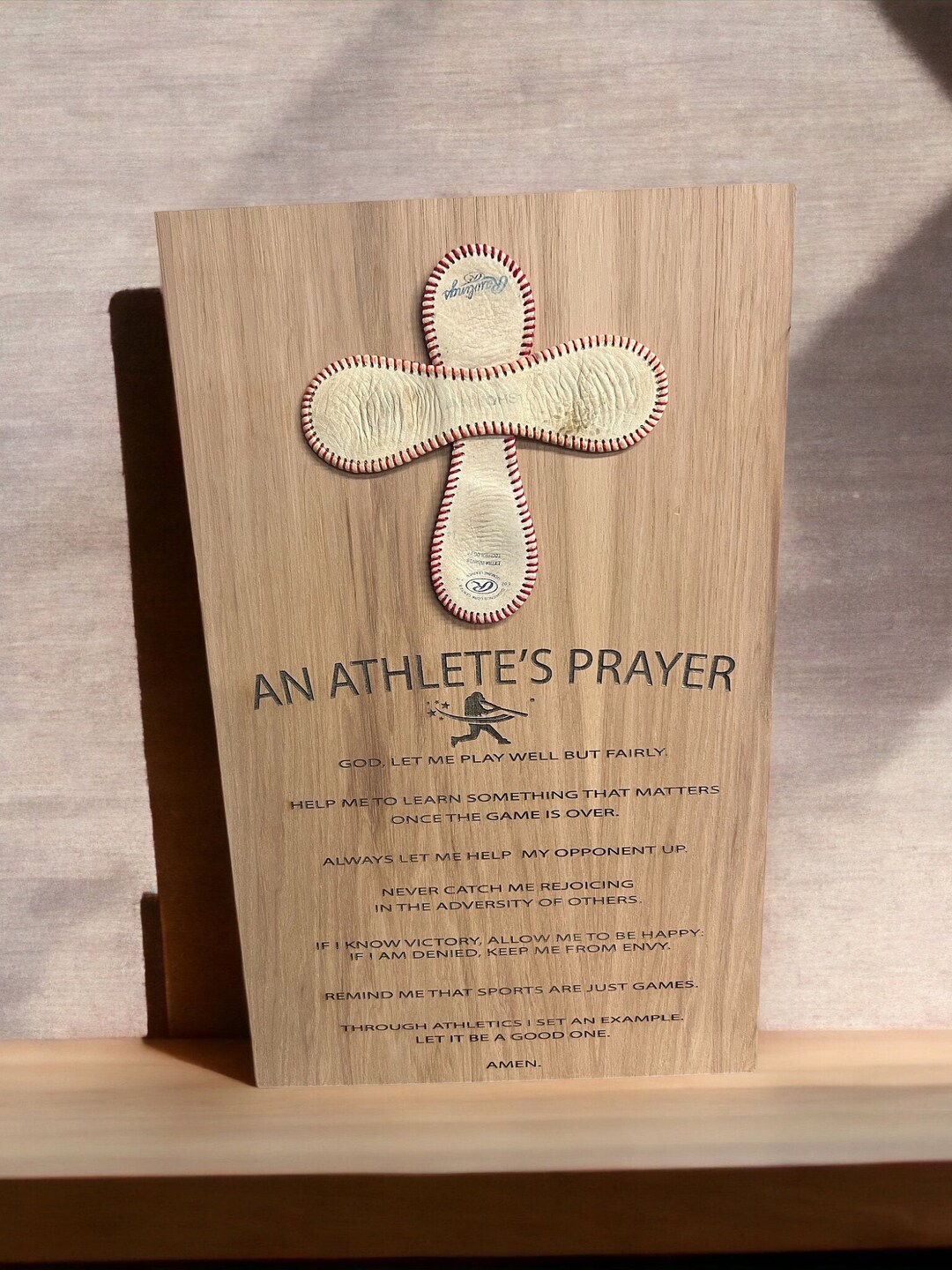 Athlete's Prayer Engraved Sign 12x20 Engraved Signs, Athlete Gift ...