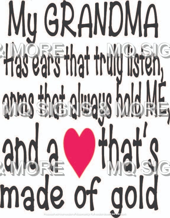 My Grandma Has Ears That Truly Listen, Arms That Always Hold Me and a ...