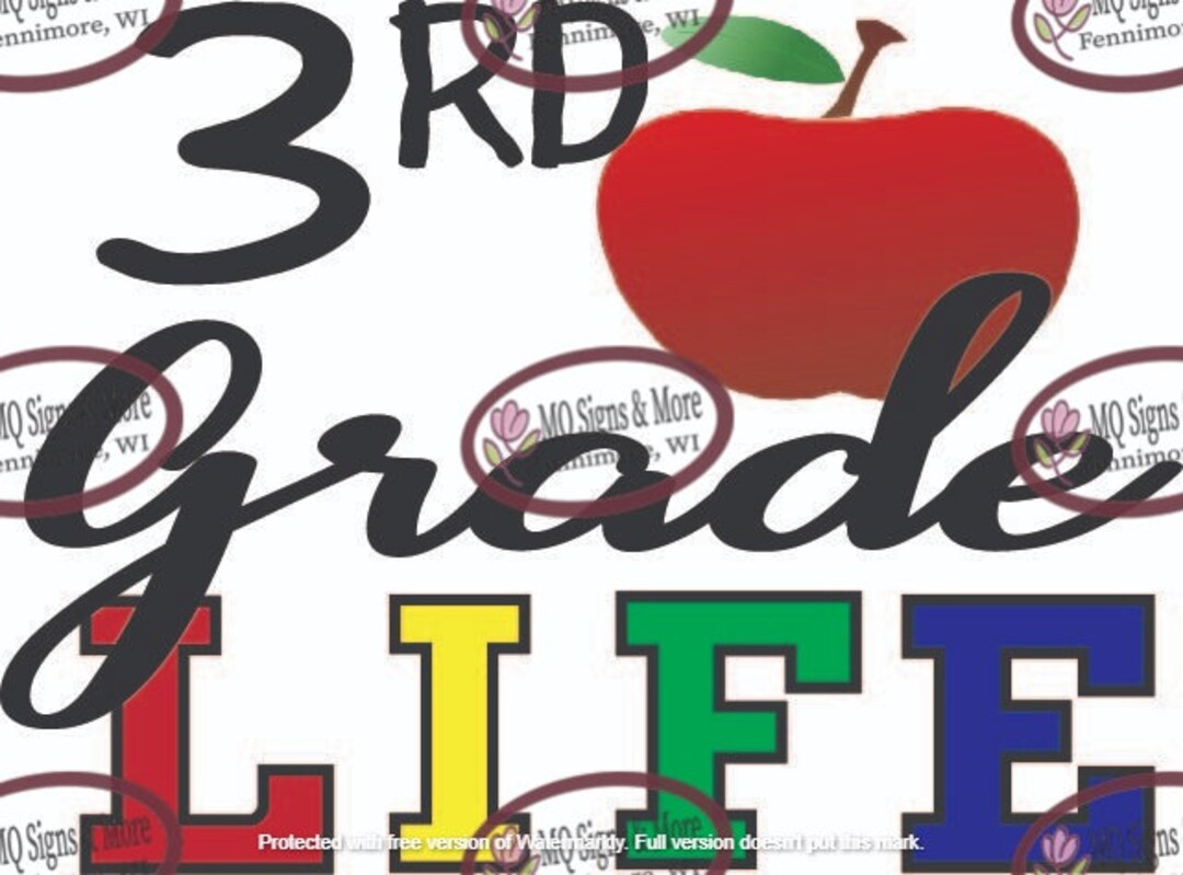 Third Grade Life Digital Download Svg Pdf Jpg Png - Etsy