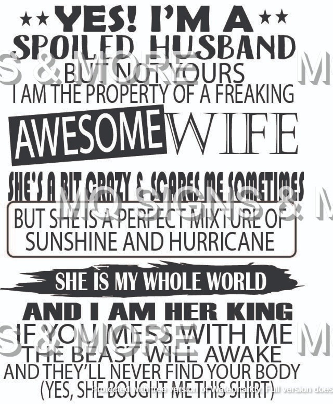 Yes I'm a Spoiled Husband Svg, Jpg, Ai Digital Download - Etsy