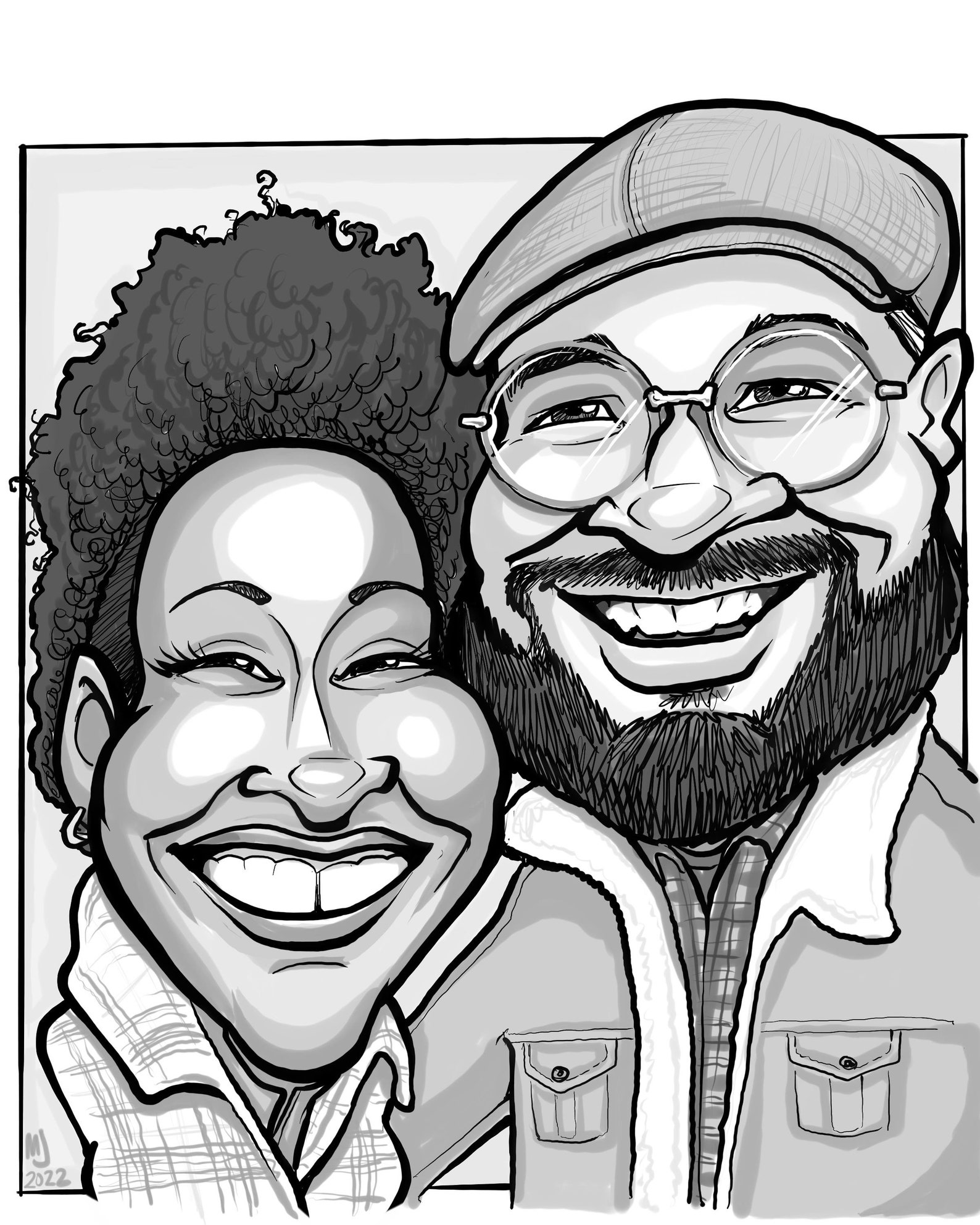 2 Faces Black & Gray Digital - Etsy
