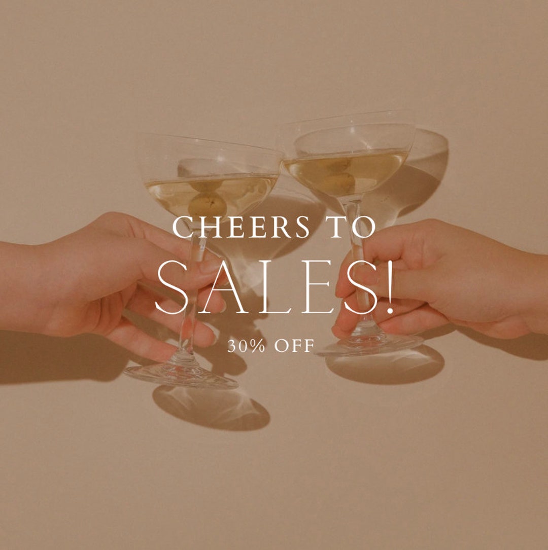 Cheers to Sales Instagram Post for Sales of 30% Off. Post is - Etsy