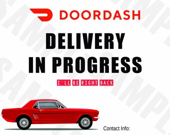 Door Dash Car Sign - Etsy