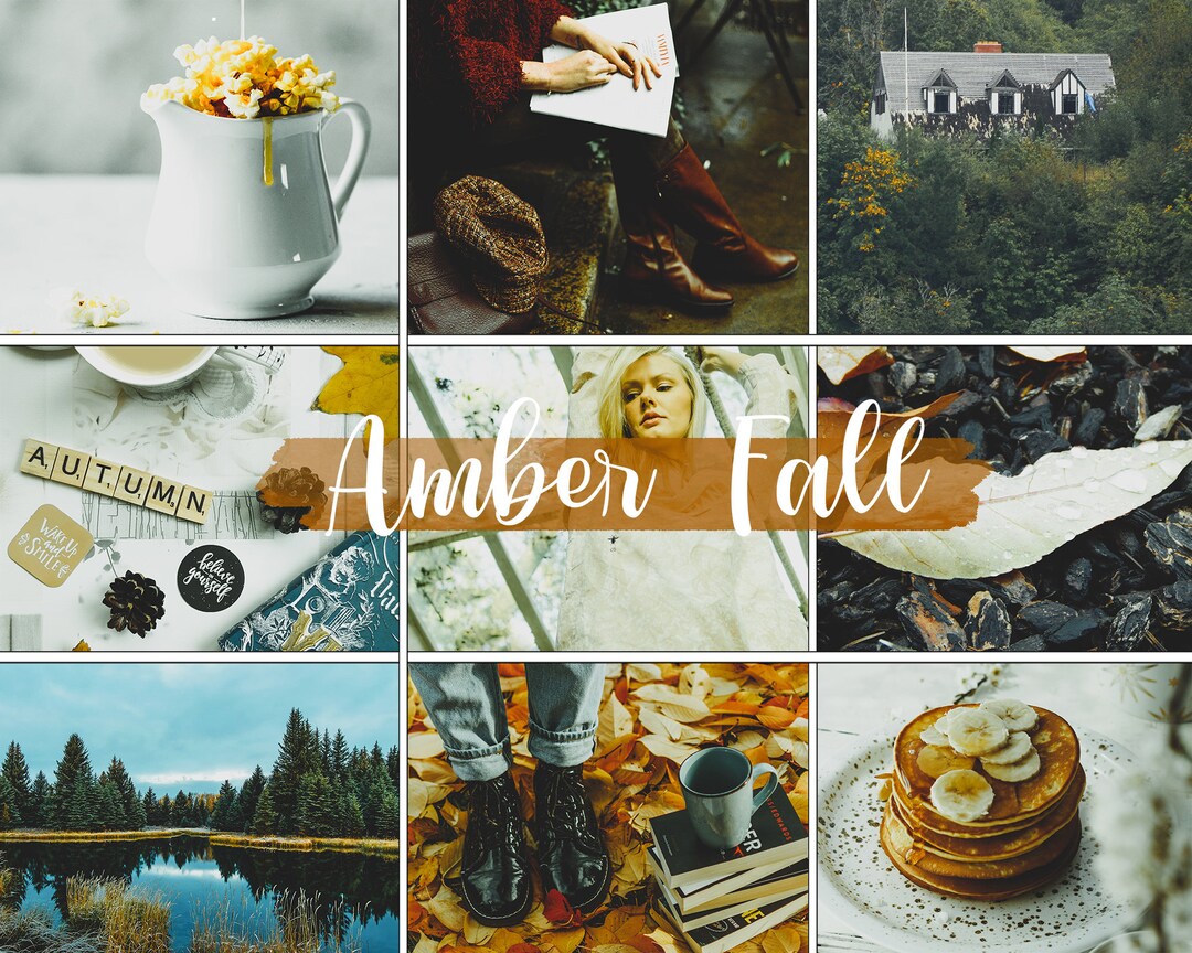 Amber Fall-mobile & Desktop Lightroom Presets Cozy Autumn - Etsy