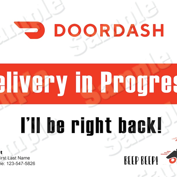 Delivery in Progress Sign - Etsy