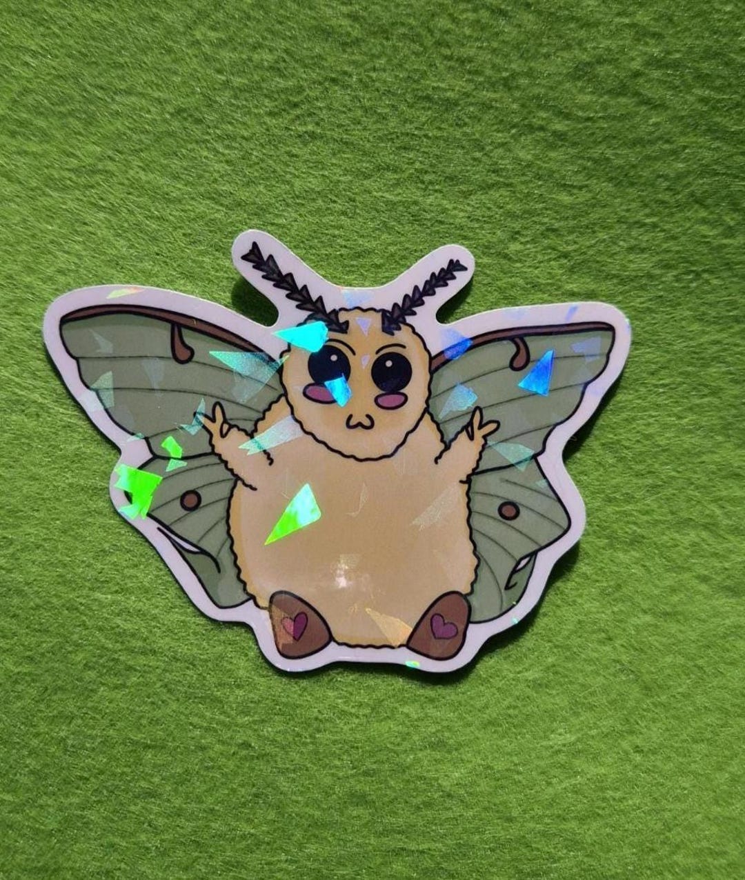 Luna Moth Cute Chibi Vinyl Sticker - Etsy