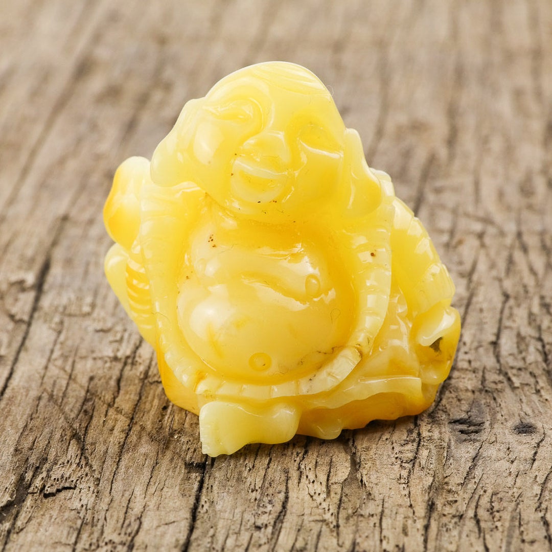 Amber Sculpture of Buda | Carved Natural Baltic Amber | Unique ...