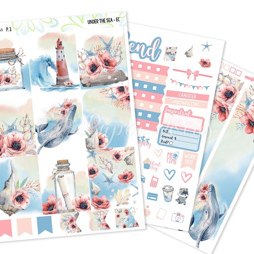 GIRL IN PARIS Printable Planner Stickers Mambi Watercolor | Etsy