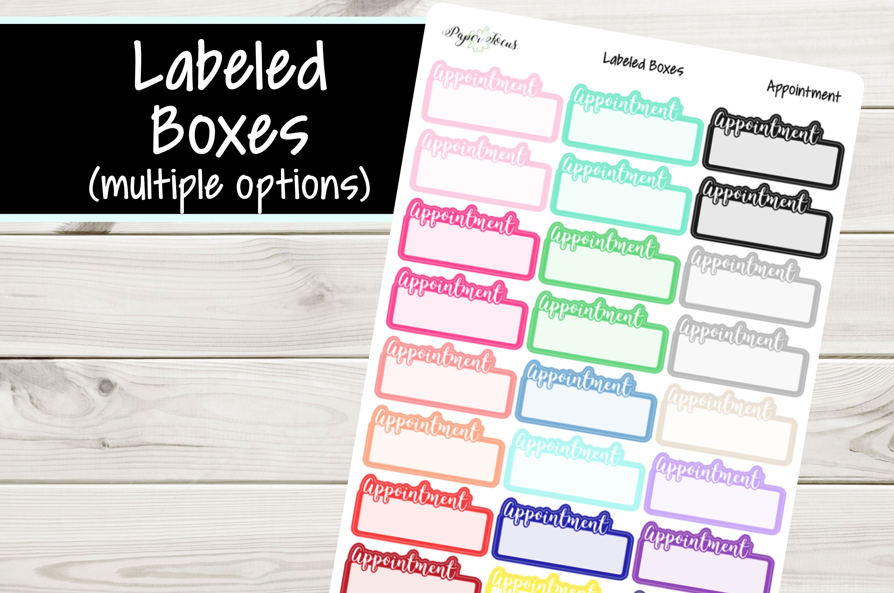 Labeled Boxes Choose Your Label Multicolor Functional | Etsy