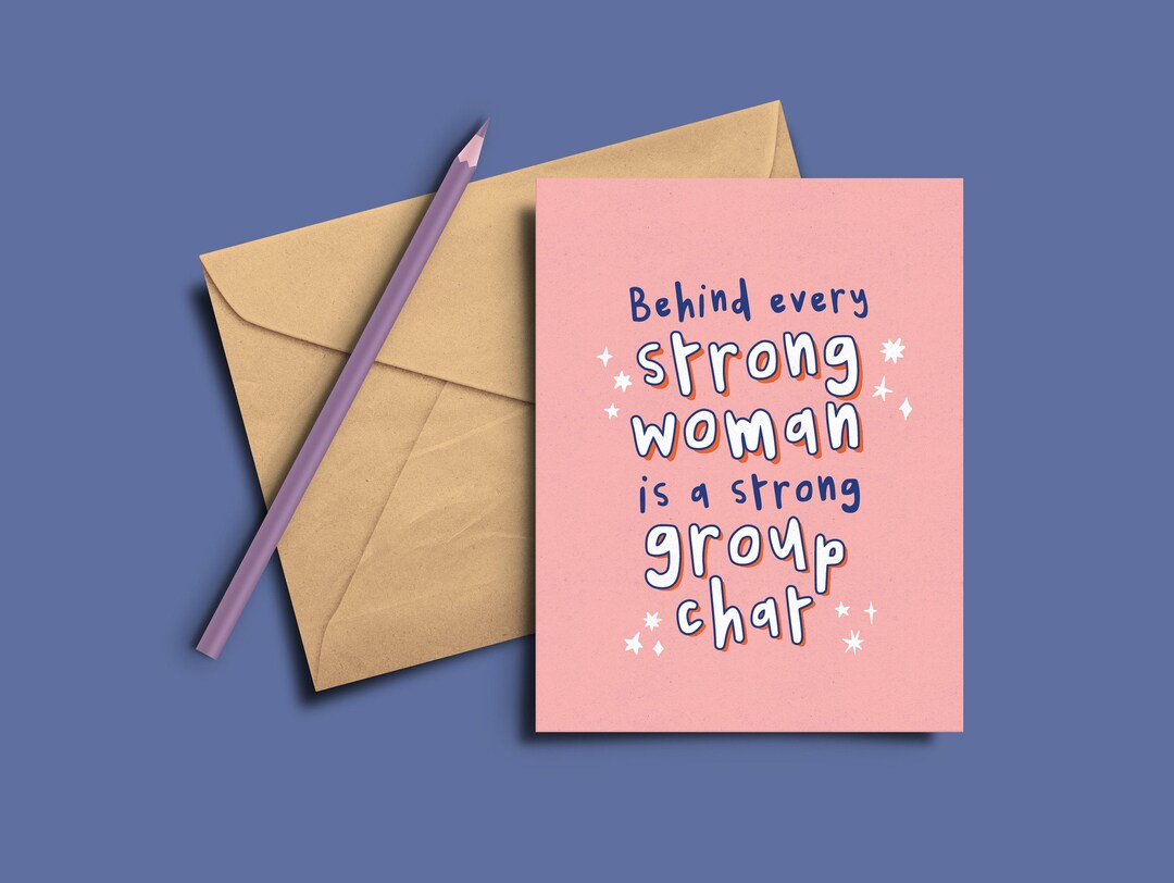 Strong Woman / Strong Group Chat A6 Postcard or A5 Greeting Card - Etsy