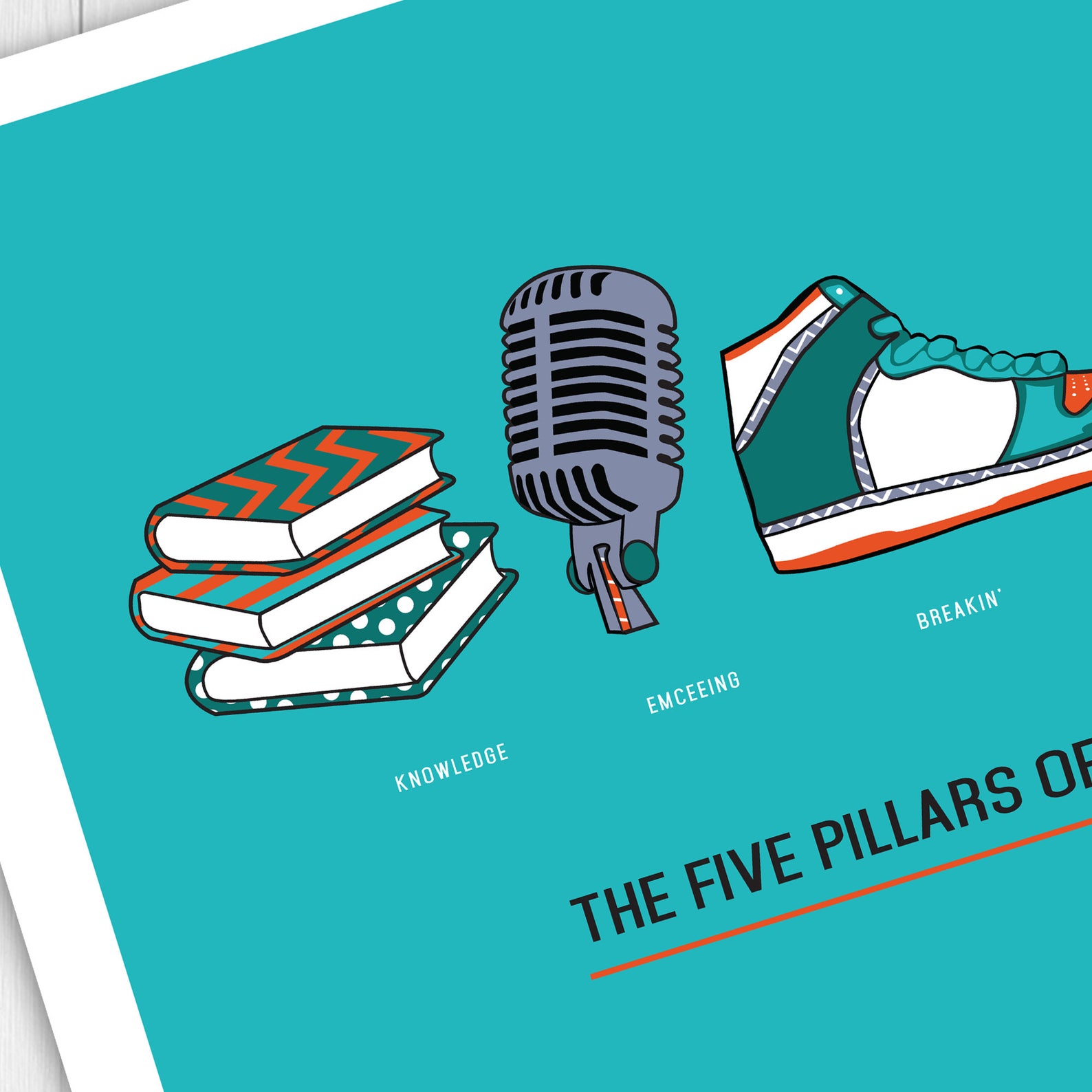 The Five Pillars of Hip Hop / Hip Hop Lifestyle & Culture Poster ...