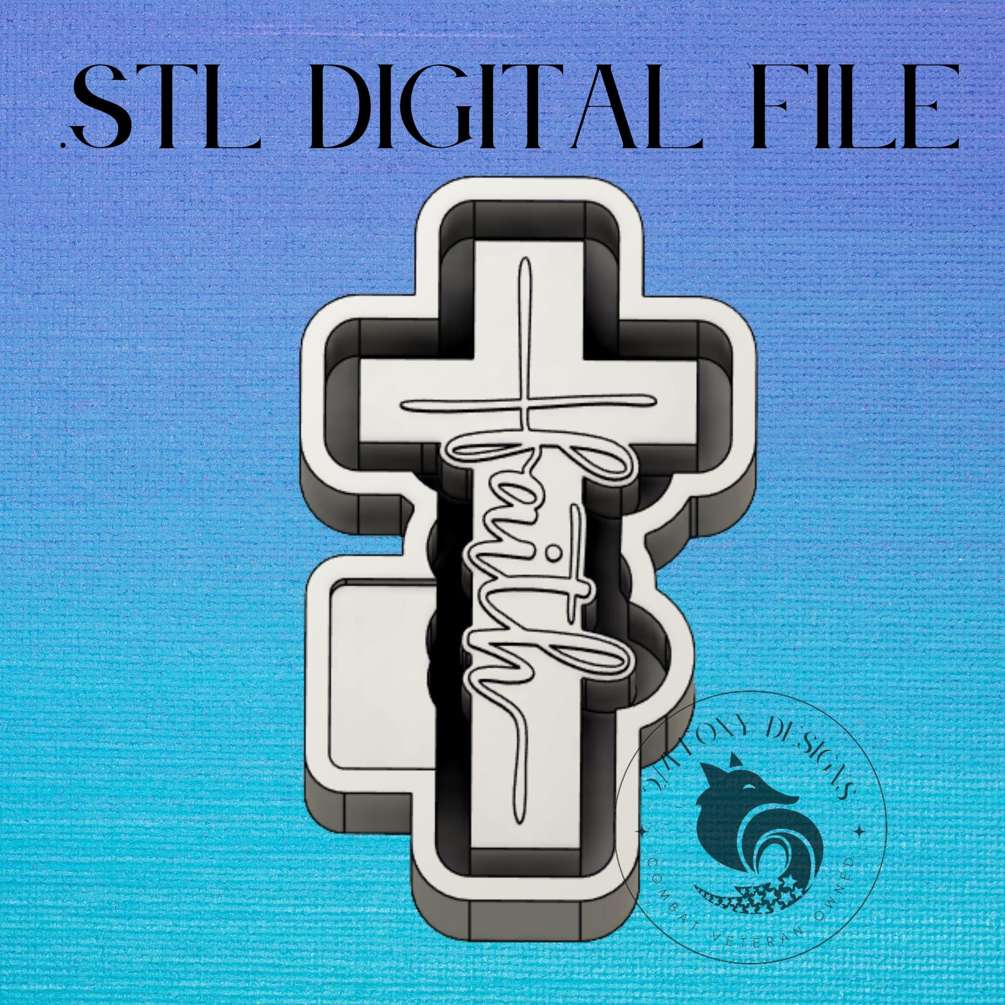 Faith Cross Digital Design for Freshie Blank Mold Housing Molding 3d ...