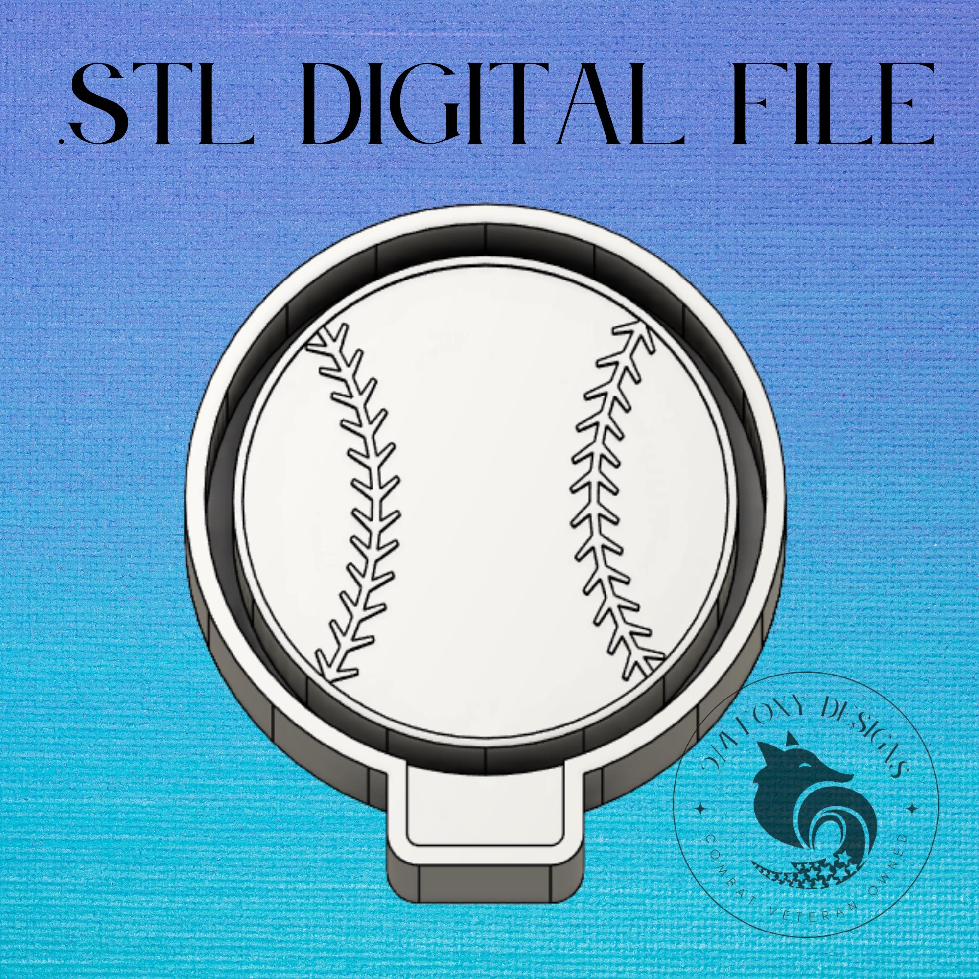 Baseball Softball Digital Design for Freshie Blank Mold Housing Molding ...
