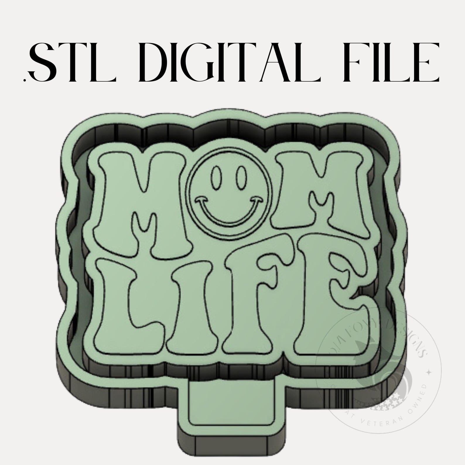 Mom Life Smiley Digital Design for Freshie Blank Mold Housing Molding ...