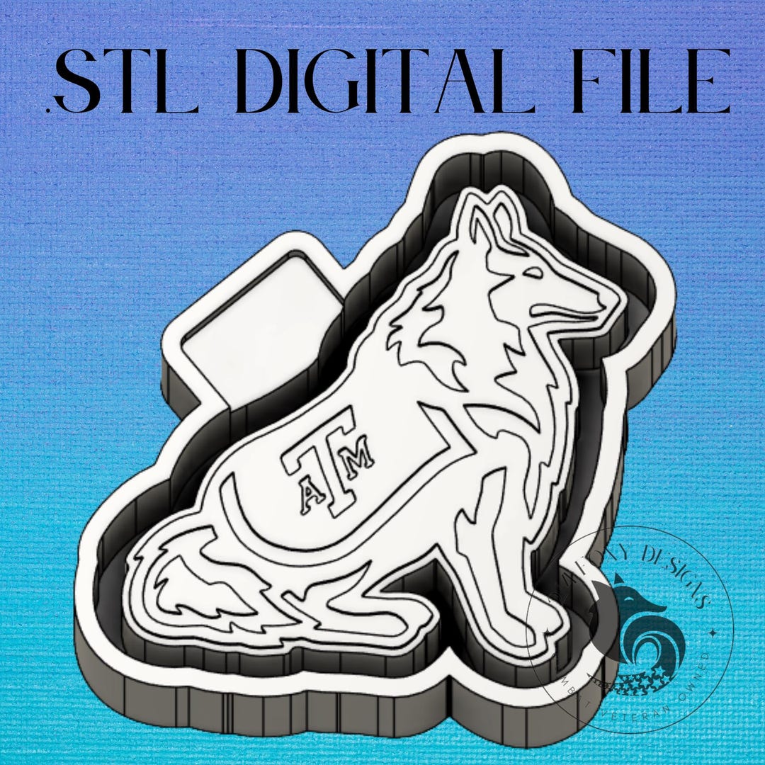 Reveille Dog Digital Design for Freshie Blank Mold Housing Molding 3d ...