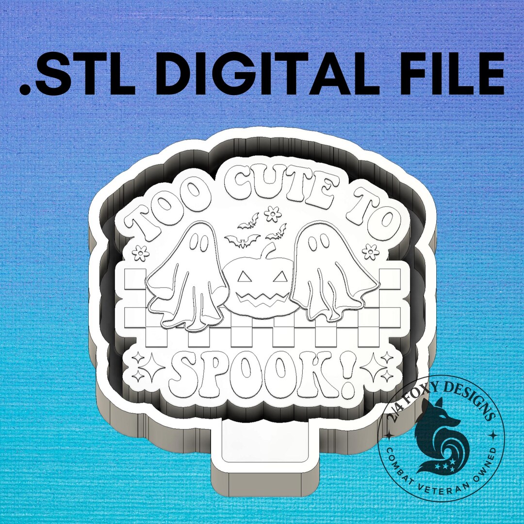 Too Cute to Spook Digital Design for Freshie Blank Mold Housing Molding ...