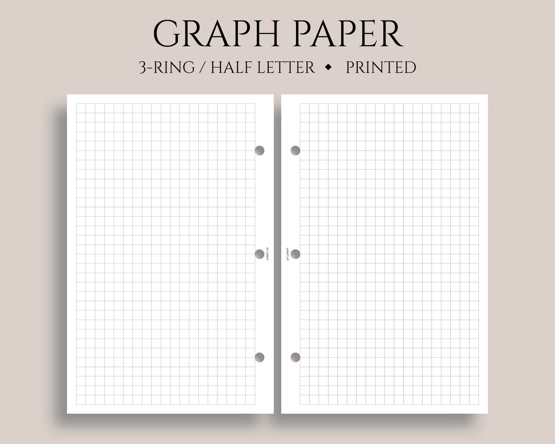 Graph Paper Inserts, Grid Filler Paper, Bullet Journal Pages Half ...