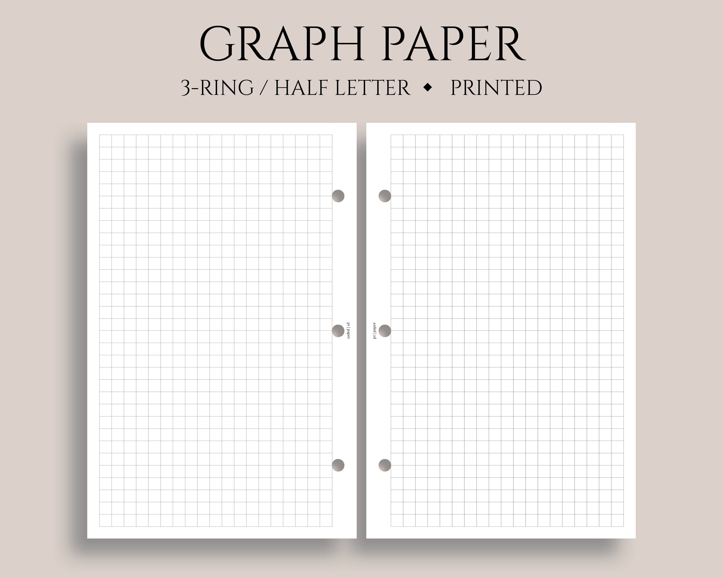 Graph Paper Inserts Grid Filler Paper Bullet Journal Pages | Etsy