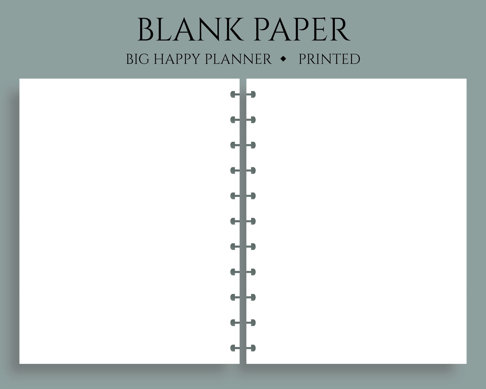 Blank Paper Inserts Plain Filler Paper Big Happy Planner / - Etsy