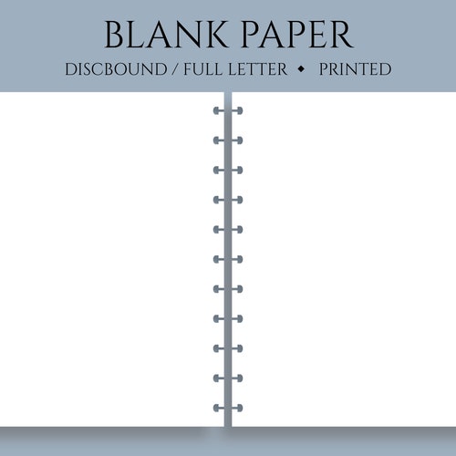 Blank Paper Inserts Plain Filler Paper Full Letter Size - Etsy