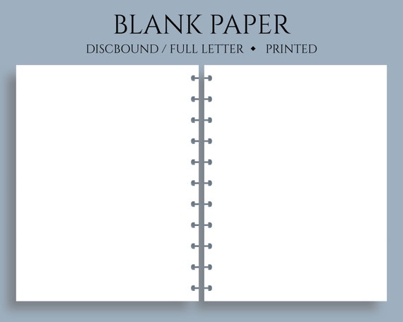 Blank Paper Inserts Plain Filler Paper Full Letter Size - Etsy