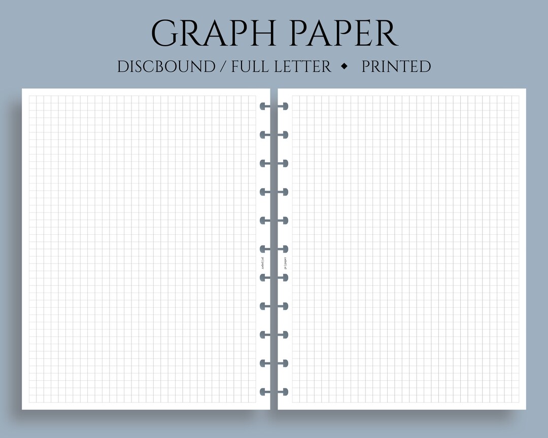 Graph Paper Inserts, Grid Filler Paper, Bullet Journal Pages ~ Full ...