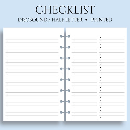 Checklist to Do List Task Tracker Planner Inserts Minimal - Etsy