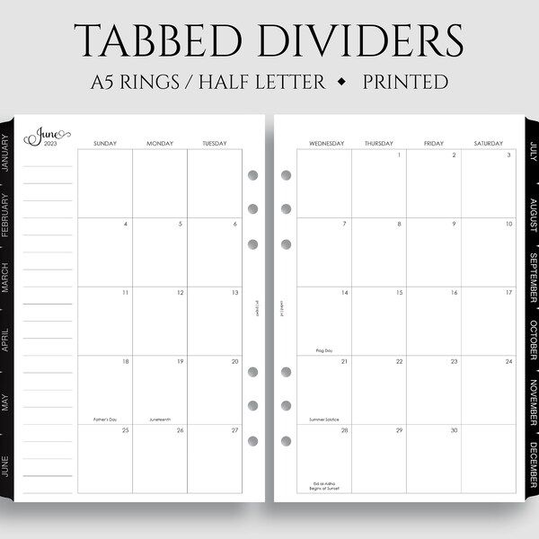 Monthly Folder Dividers - Etsy