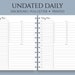 Undated Monthly Calendar Planner Inserts, Monday to Sunday, MO2P Layout ...