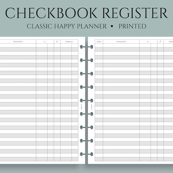 Printable Checkbook Register - Etsy