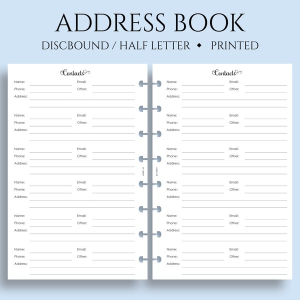 Refillable Address Book - Etsy