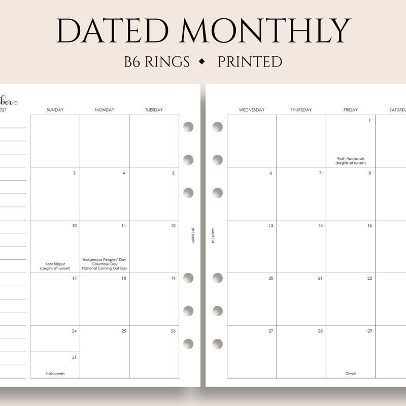 B6 Ring Insert for Binder - Etsy