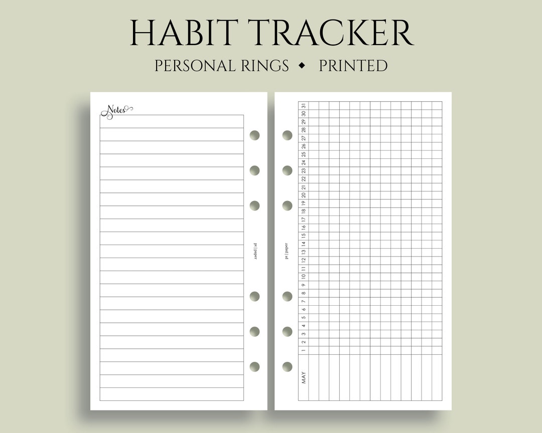 Monthly Habit Tracker Planner Inserts, Track Daily Habits for Each ...