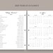 Yearly Calendar Bundle, Year-at-a-glance, Dates to Remember, U.S ...
