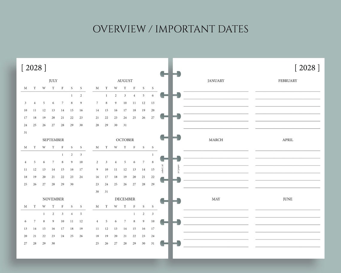 Yearly Calendar Bundle, Classic Happy Planner, Year-at-a-glance ...