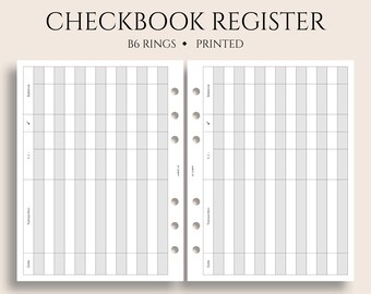 Checkbook Register Inserts Check Register Pages Transaction | Etsy