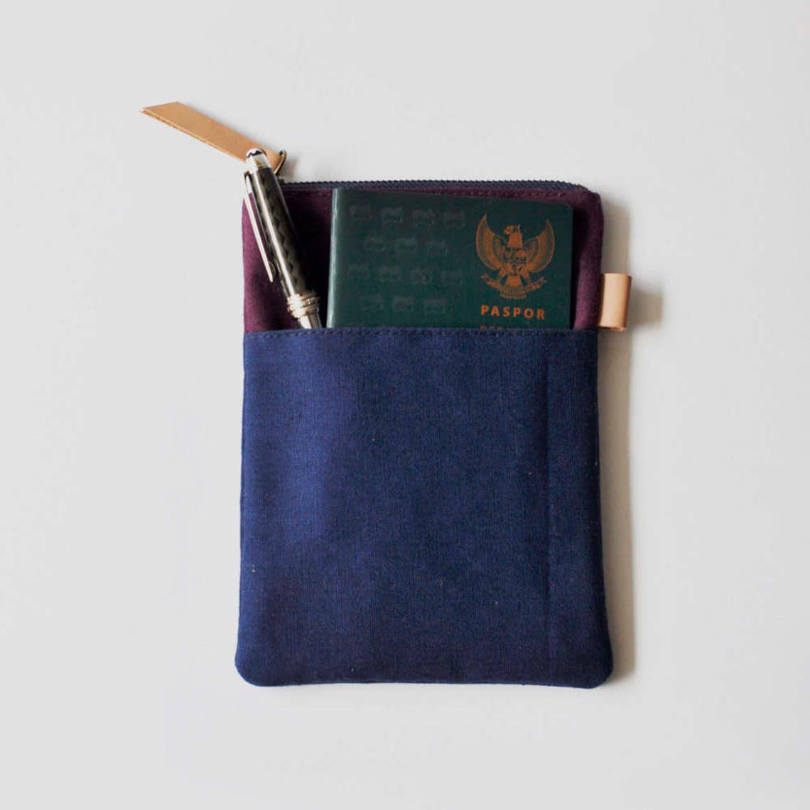 Passport Pouch, Passport Holder, Passport Bag, Zipper Pouch Bluemoon - Etsy
