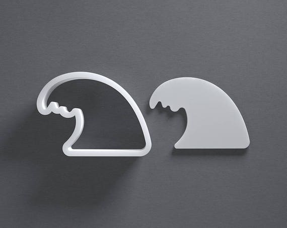 Ocean Wave Cookie Cutter From Mini to Large Sea Surfing | Etsy