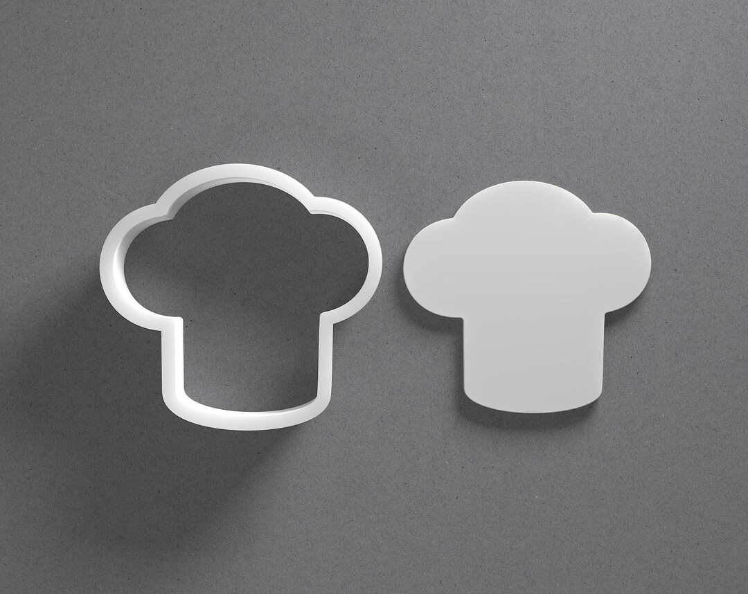 Chef's Hat Cookie Cutter & Toque Blanche Polymer Clay Earring, Pottery ...