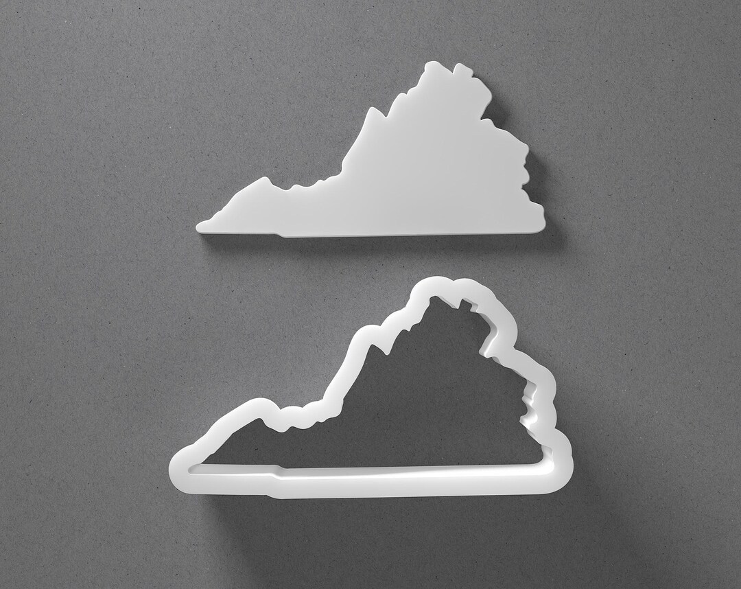 Virginia State Cookie Cutter & USA Shape Outline Polymer Clay Earring ...
