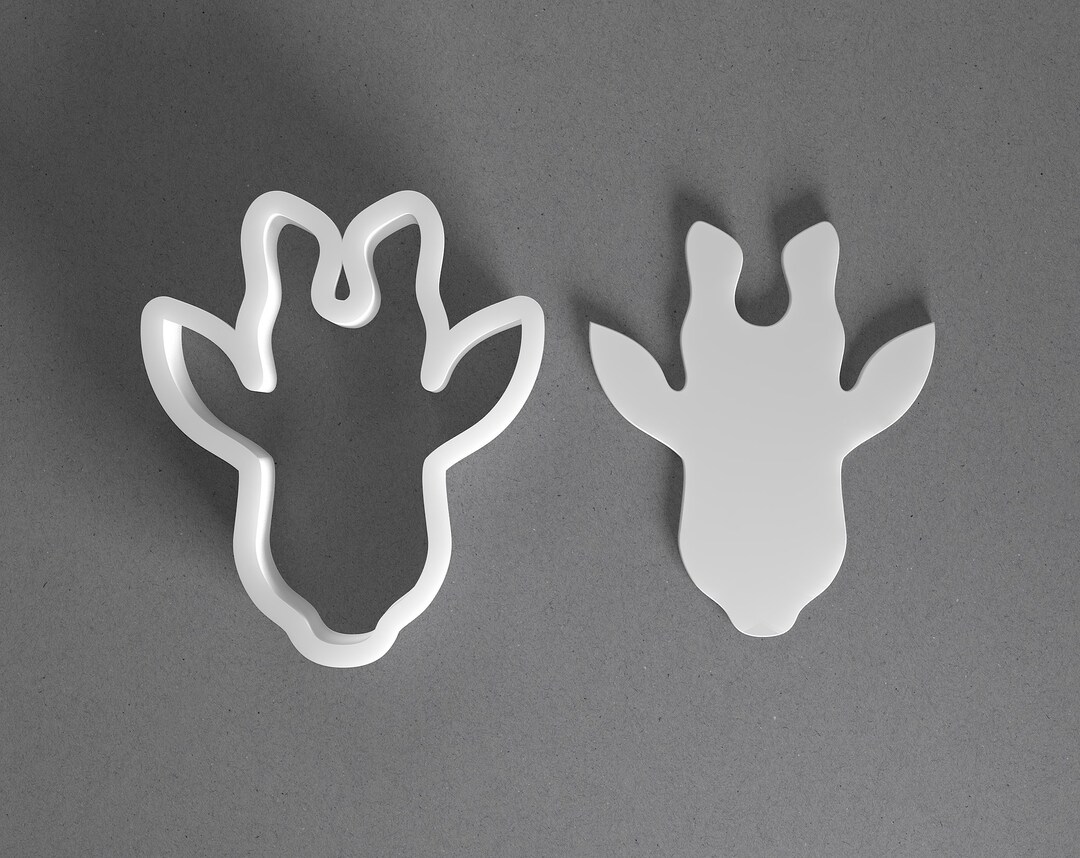 Giraffe Head Cookie Cutter - From Mini to Large - Animal Face Polymer ...