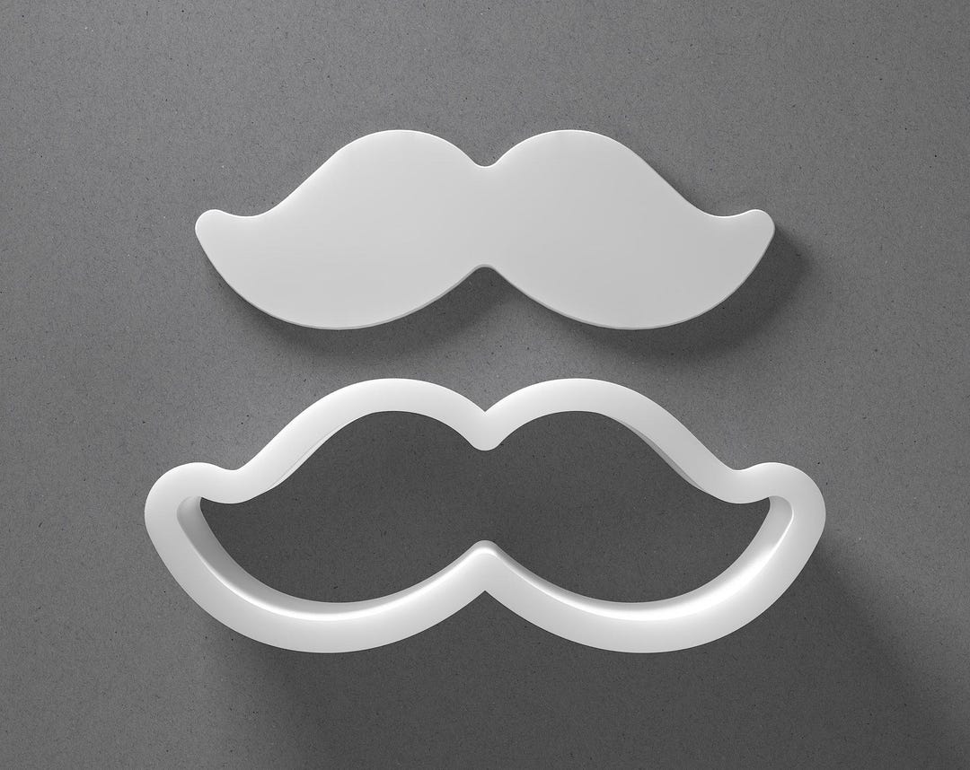 Hipster Mustache Cookie Cutter & Moustache Polymer Clay Earring ...