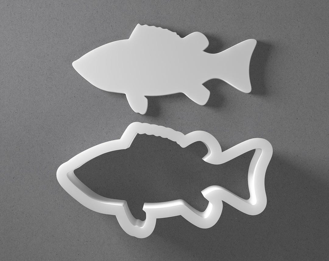 Sea Bass Cookie Cutter & Fish Animal Polymer Clay Earring, Pottery Tool ...