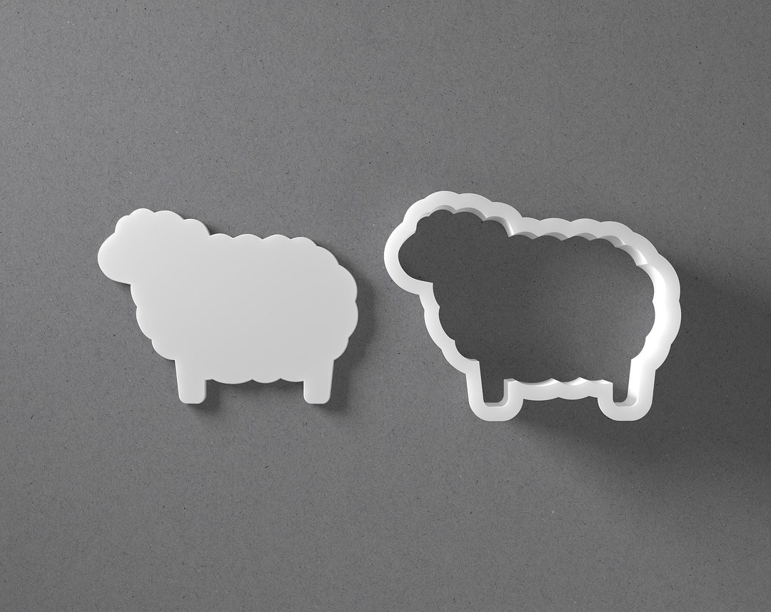 Stylized Sheep Cookie Cutter - From Mini to Large - Farm Animal Lamb ...