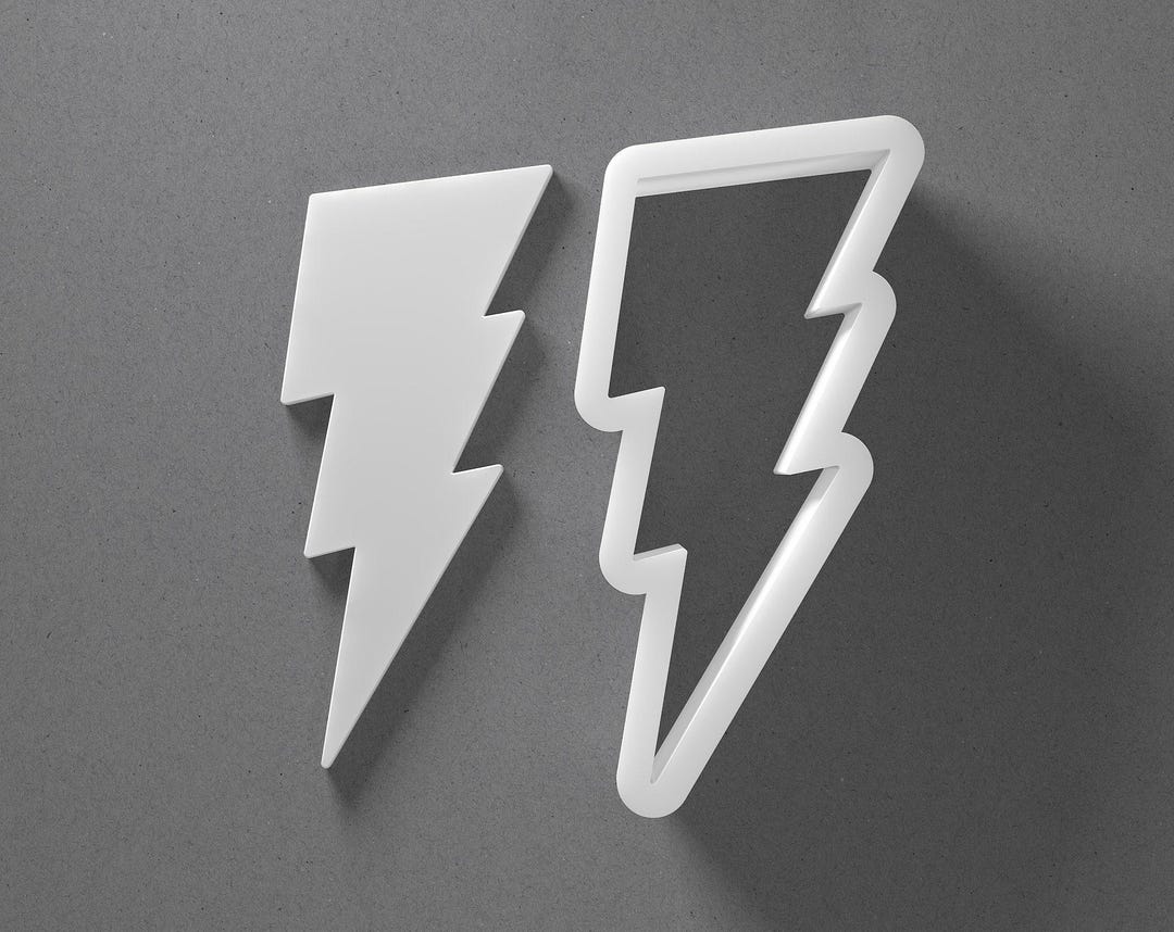 Lightning Bolt Cookie Cutter & Flash Polymer Clay Earring, Pottery Tool ...