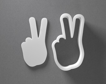 Peace Hand Sign Cookie and Fondant Cutter - Etsy