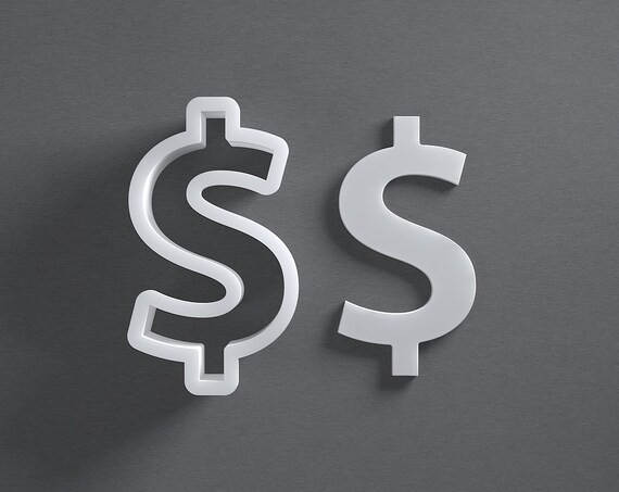 Dollar Sign Cookie Cutter From Mini To Large USD Money | Etsy