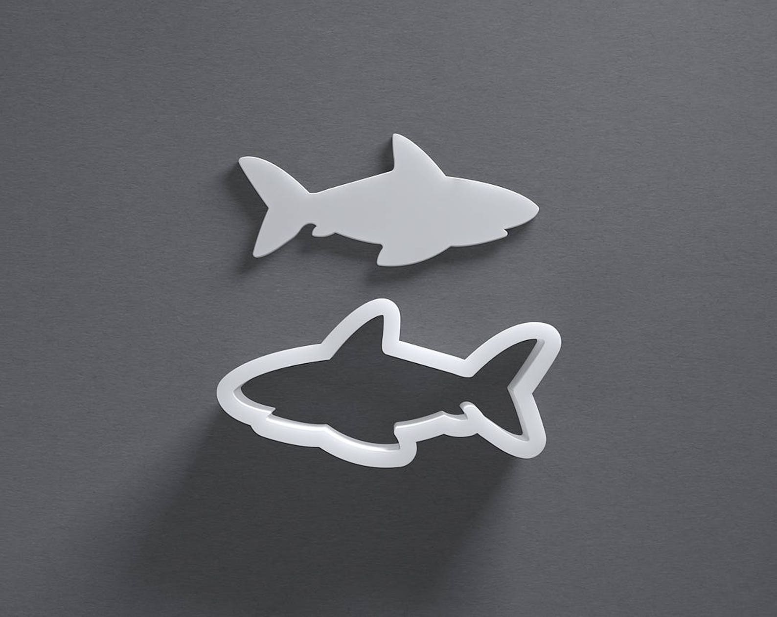Shark Cookie Cutter From Mini to Large Animal Fin Polymer - Etsy