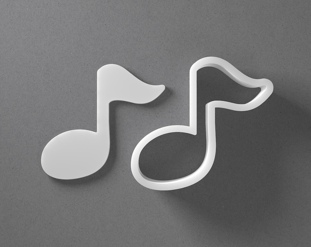 Single Eighth Note Cookie Cutter & Sheet Music Polymer Clay Earring ...